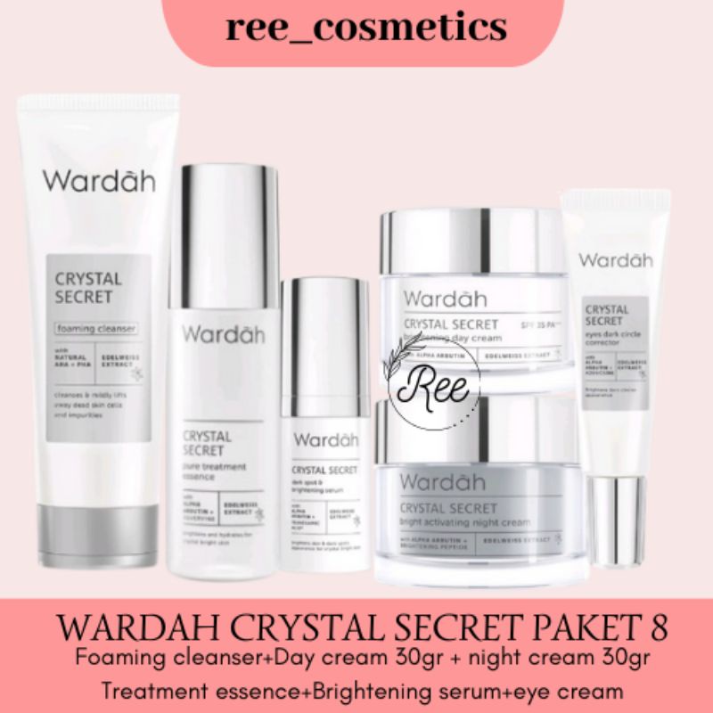 Jual Paket Wardah Crystal Secret Skincare Wardah 1 Paket Lengkap ...