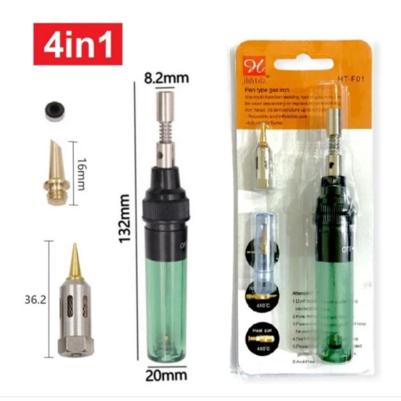 Jual Solder Gas Butane 4in1 Tabung Bening Blow Torch Iron Pen | Shopee ...