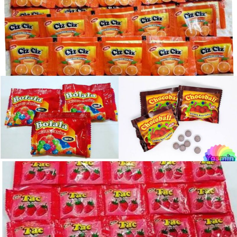 Jual 10pcs Permen jadul ciz ciz/tac-tac/bolala/chocho ball | Shopee ...
