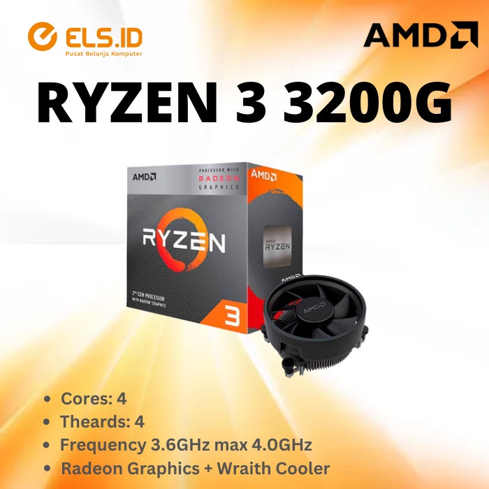 Jual Processor AMD Ryzen 3 3200G Radeon Graphics + Wraith Cooler (BOX ...