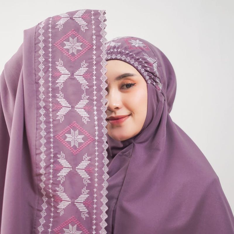 Jual HALIMAH - Mukena Bordir Khadijah Songket Jumbo Mukena Premium ...