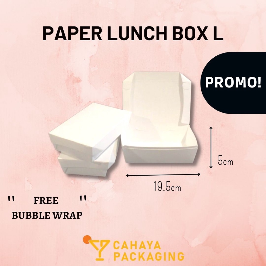 Jual PAPER LUNCH BOX LARGE LAMINASI LUAR DAN DALAM / KOTAK MAKAN KERTAS ...