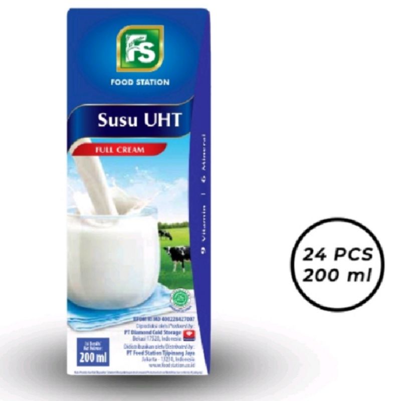 Jual {ORIGINAL PABRIK} KEMASAN BARU SUSU UHT FOOD STATION FULLCREAM DAN ...