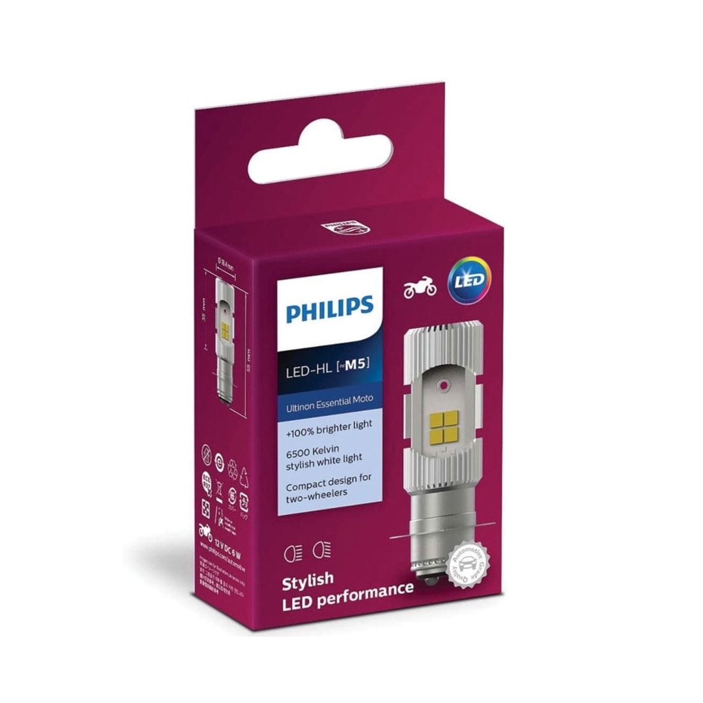 Jual Lampu Depan Motor LED PHILIPS 2 Sisi LED-HL M5 HS1 ORIGINAL 100% ...