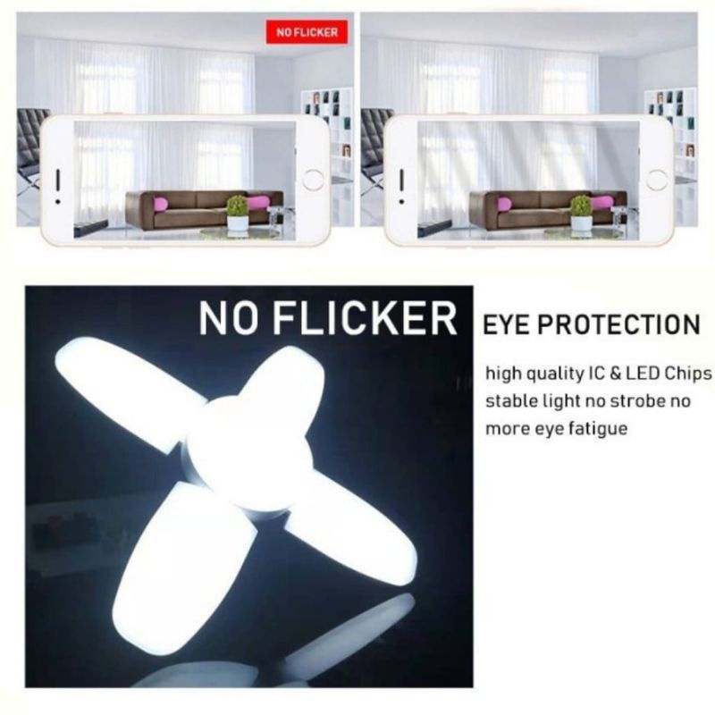 Jual Lampu LED Model Kipas Fan Blade Bisa Lipat Sangat Terang | Shopee ...