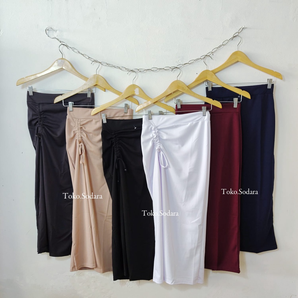 Jual Rok Span Scuba Tali Serut // Rok Span Serut // Rok Span Scuba ...
