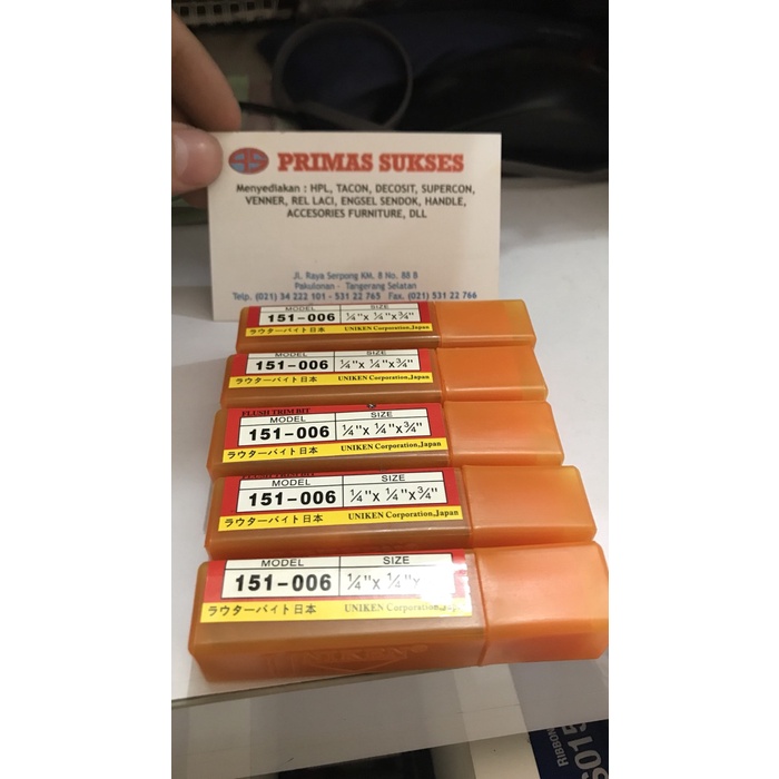 Jual Mata Router Roda 6Mm Straight Bit With Bearing 151-006 Uniken Mata ...