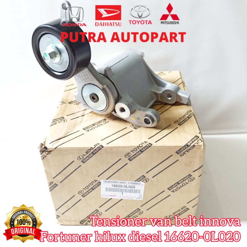 Jual tensioner van belt innova fortuner hilux diesel 2kd 16620-0L020 ...