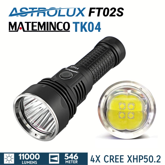 Jual ASTROLUX FT02S MATEMINCO MT04 SENTER LED CREE 4x XHP50.2 XHP50B ...