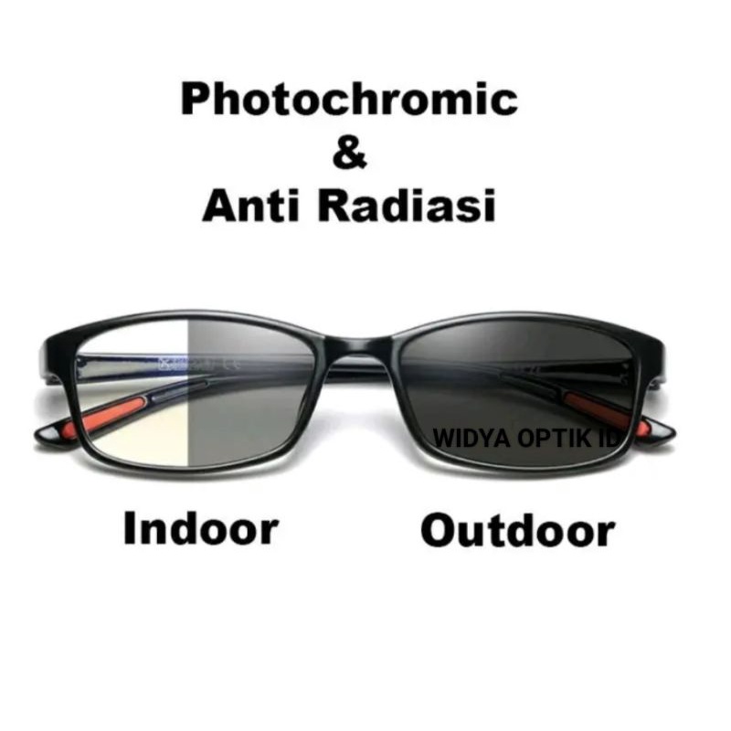 Jual {PROMO} Kacamata Photochromic+Antiradiasi Lensa Normal Minus dan ...