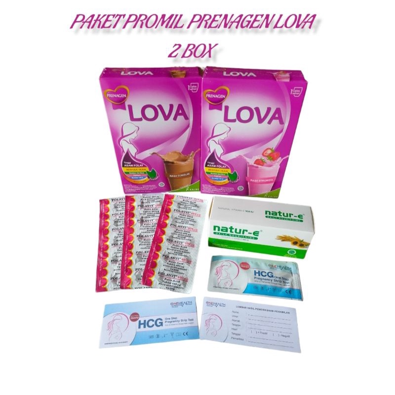 Jual PROMIL PRENAGEN LOVA 2 BOX FOLAVIT DAN NATUR E FREE TESPEK ...