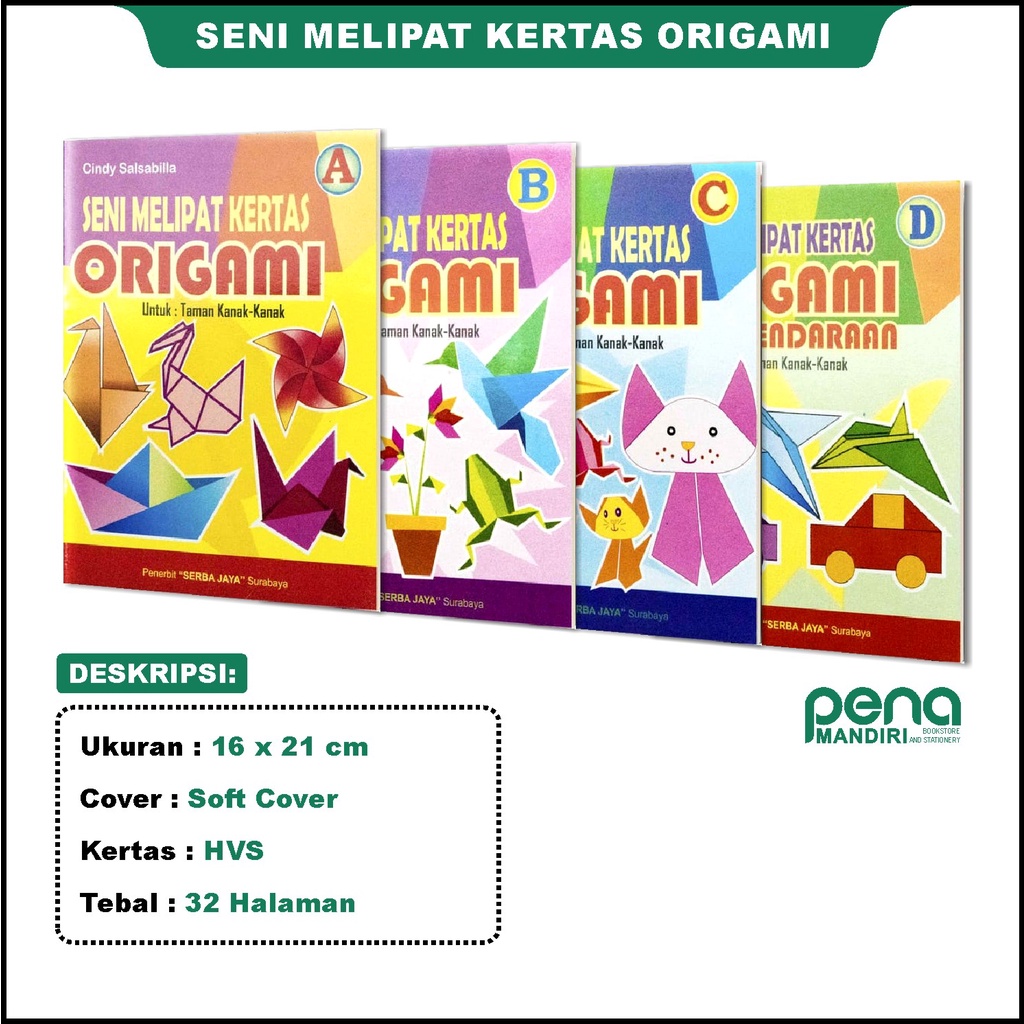 Jual Buku Seni Melipat Kertas Origami Untuk Taman Kanak-kanak Oleh ...