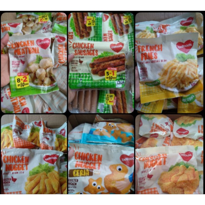 Jual BELLFOOD CHICKEN NUGGET/SOSIS/KENTANG GORENG | Shopee Indonesia