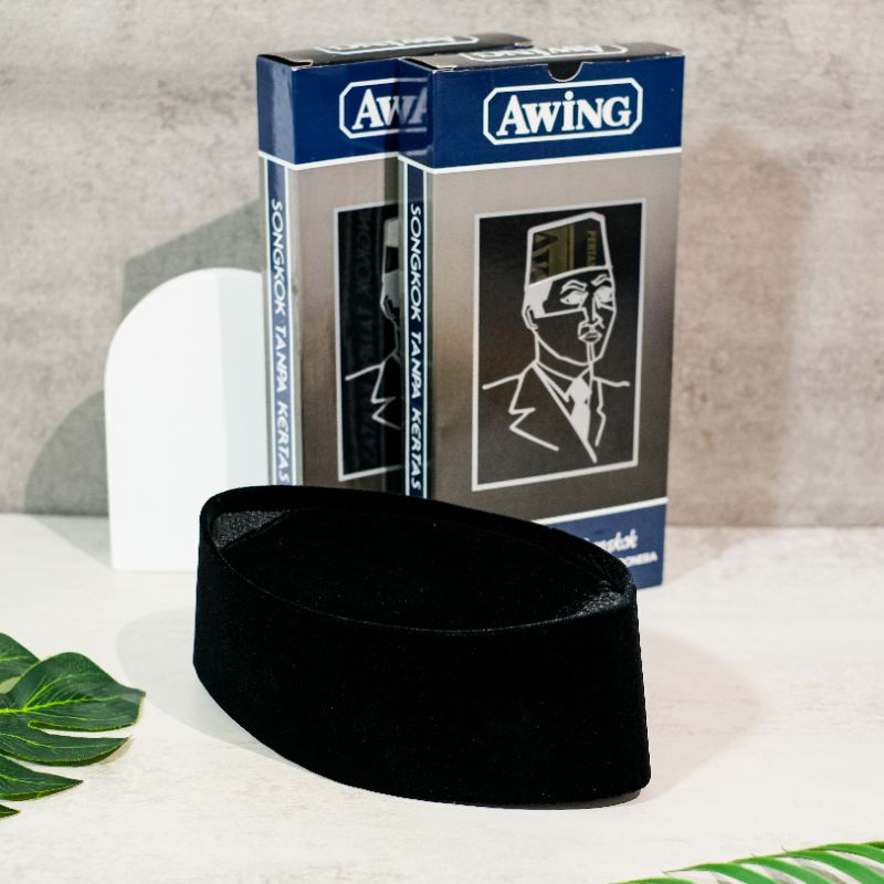 Jual Songkok Awing / Peci Awing Hitam AC Tinggi 6,7,8,9,10,11,12,13 ...