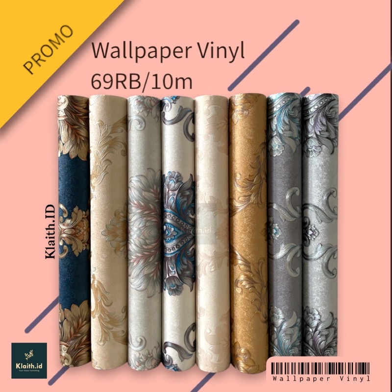 Jual Wallpaper dinding vinyl timbul, bertekstur, berserat Premium C345 - C352 | Shopee Indonesia