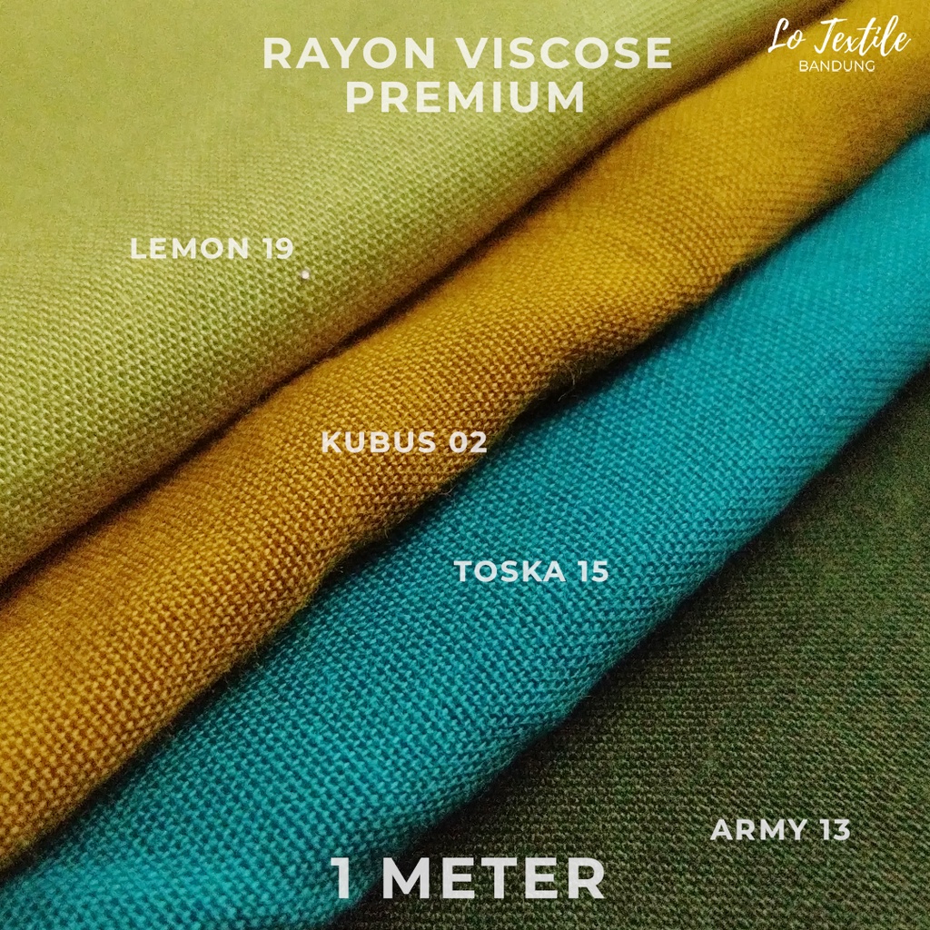 Jual Kain Rayon Viscose/Uniqlo 1 Meter - Rayon Polos Bahan Katun Cotton ...