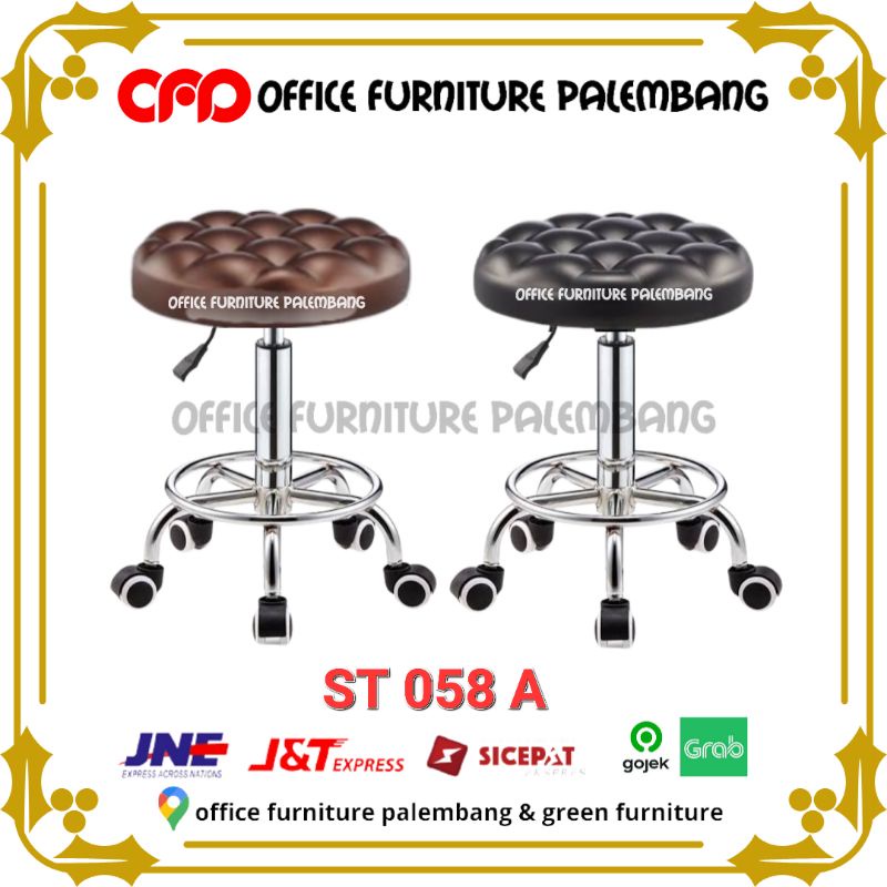 Jual kursi salon ST 058A kursi lab kursi putar stool hidrolik kursi bar ...