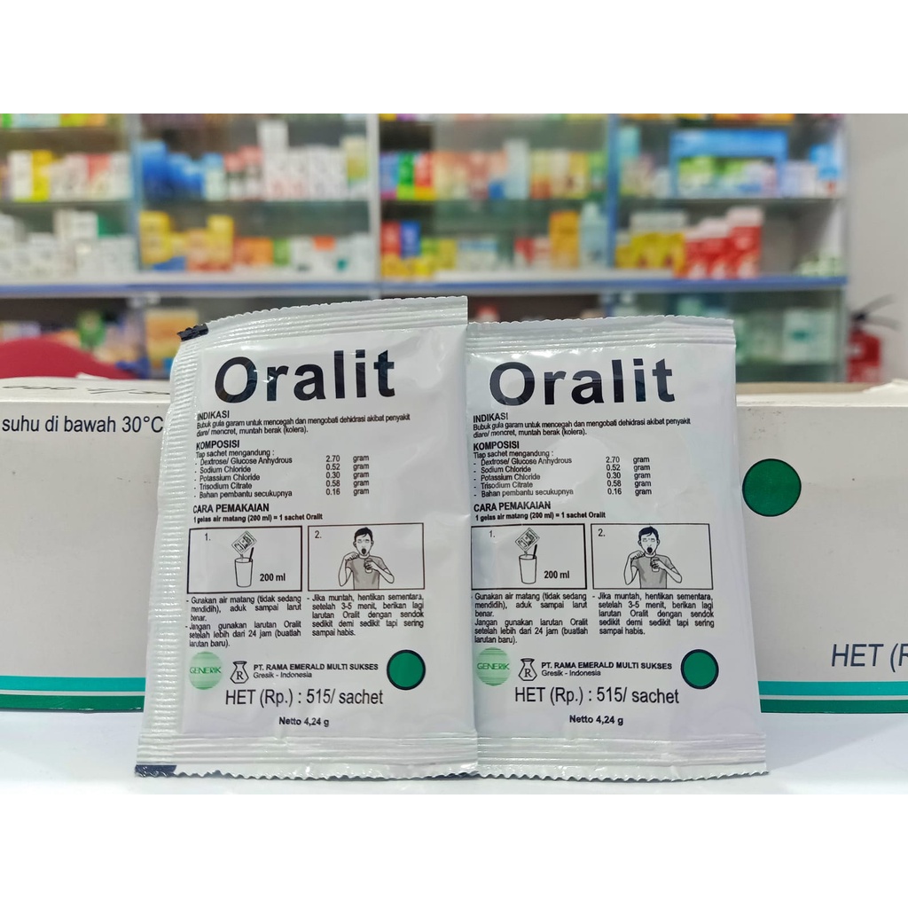 Jual Oralit 𝟏 𝐒𝐀𝐂𝐇𝐄𝐓 - Mengatasi Dehidrasi/Pengganti Cairan Tubuh ...