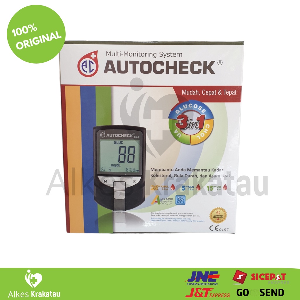 Jual Autocheck 3 in 1 / Alat periksa Gula Darah, Asam Urat dan ...