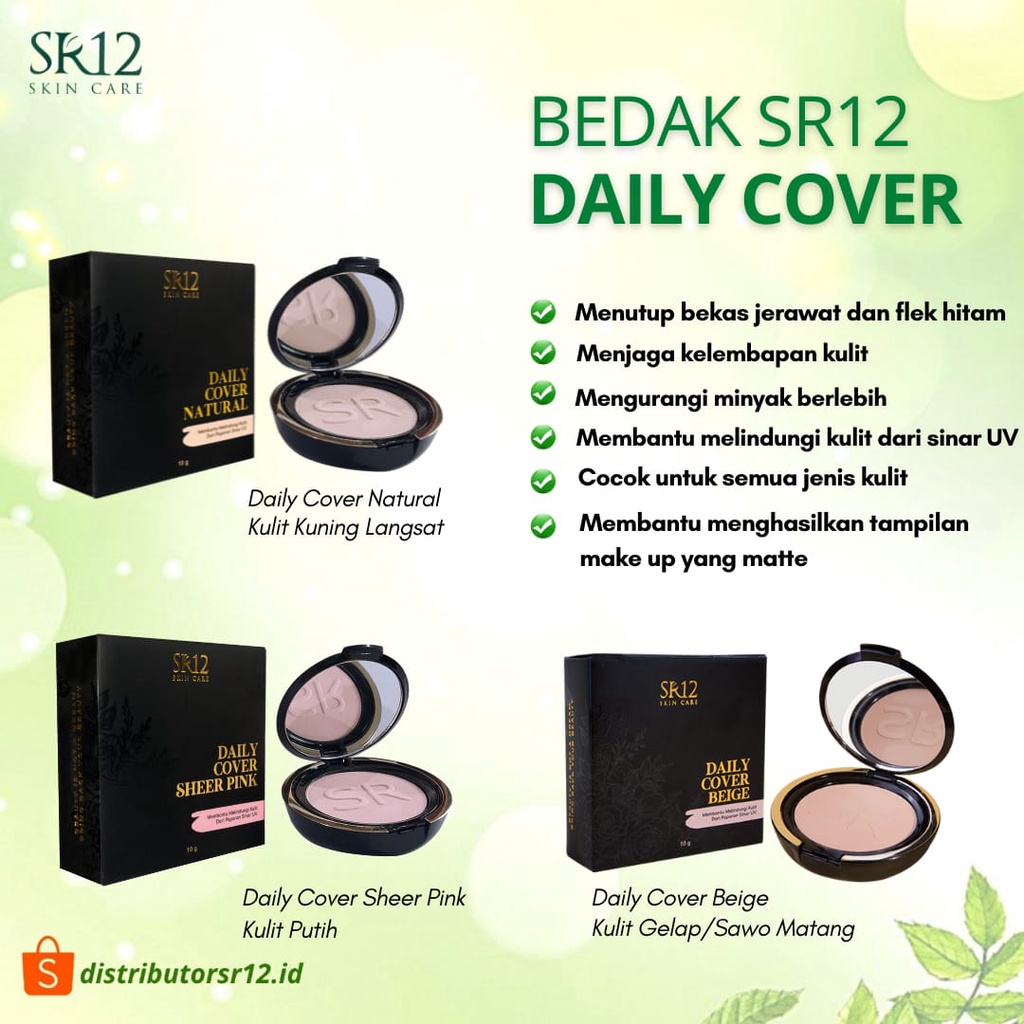 Jual BEDAK DAILY COVER NATURAL SR12 / BEDAK PADAT TAHAN LAMA / MENUTUPI BEKAS JERAWAT FLEK HITAM ...