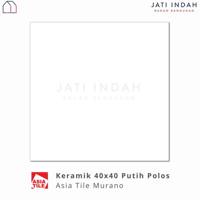 Jual _^_^_^] Keramik Lantai Putih Polos 40x40cm Asia Tile Murano / m2 ...