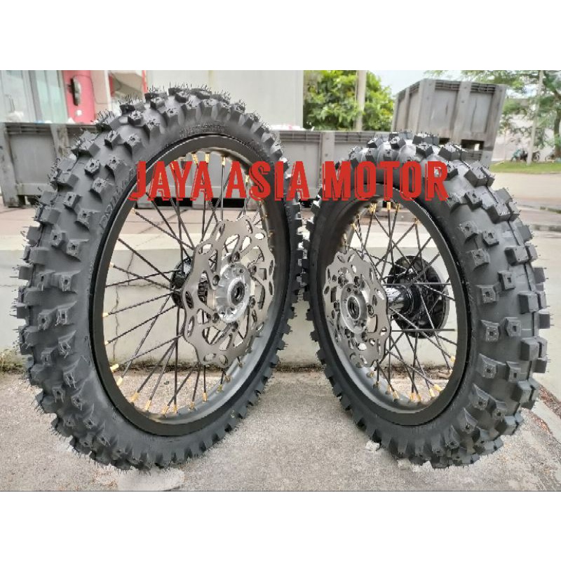 Jual SEPAKET VELG TRAIL RING 14-17 KLX D TRACKER PLUS BAN PIRINGAN ...