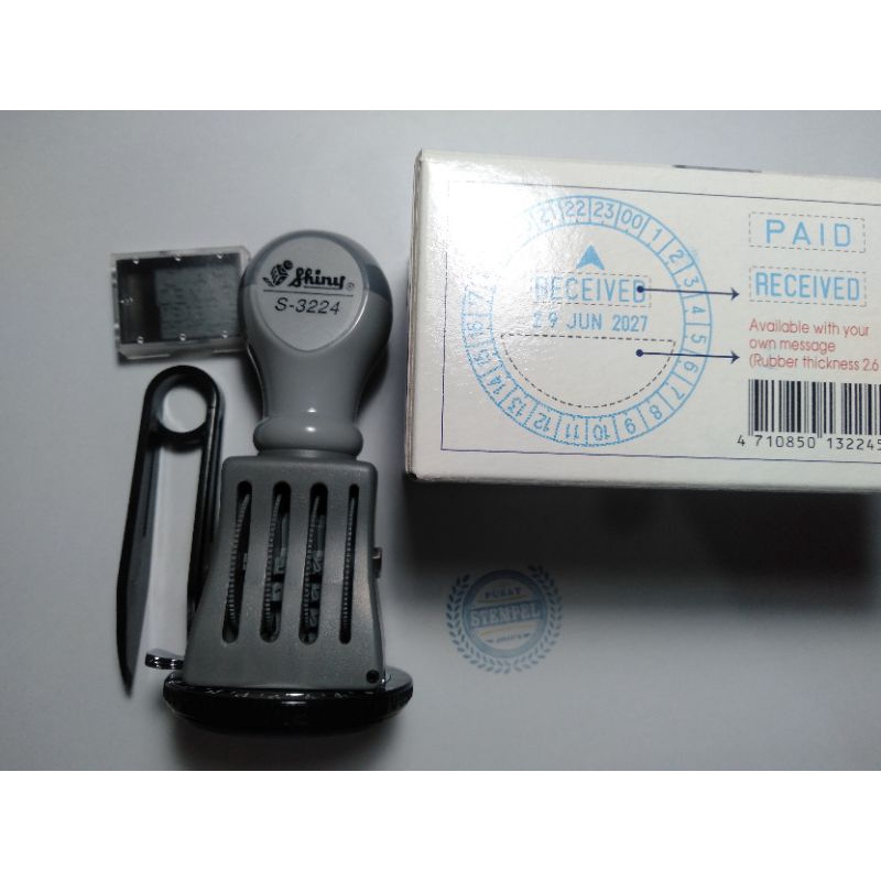 Jual Stempel shiny s3224 (tanggal & timer 24 jam) costum + tulisan ...