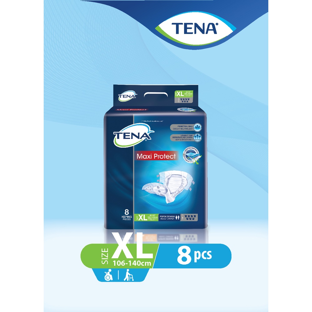Jual TENA Maxi Protect Popok Dewasa Perekat XL 8s | Shopee Indonesia