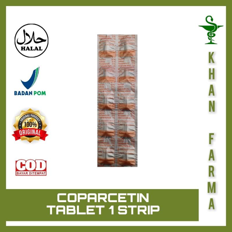 Jual COPARCETIN TABLET OBAT BATUK FLU DAN DEMAM 1 STRIP ISI 10 TABLET ...
