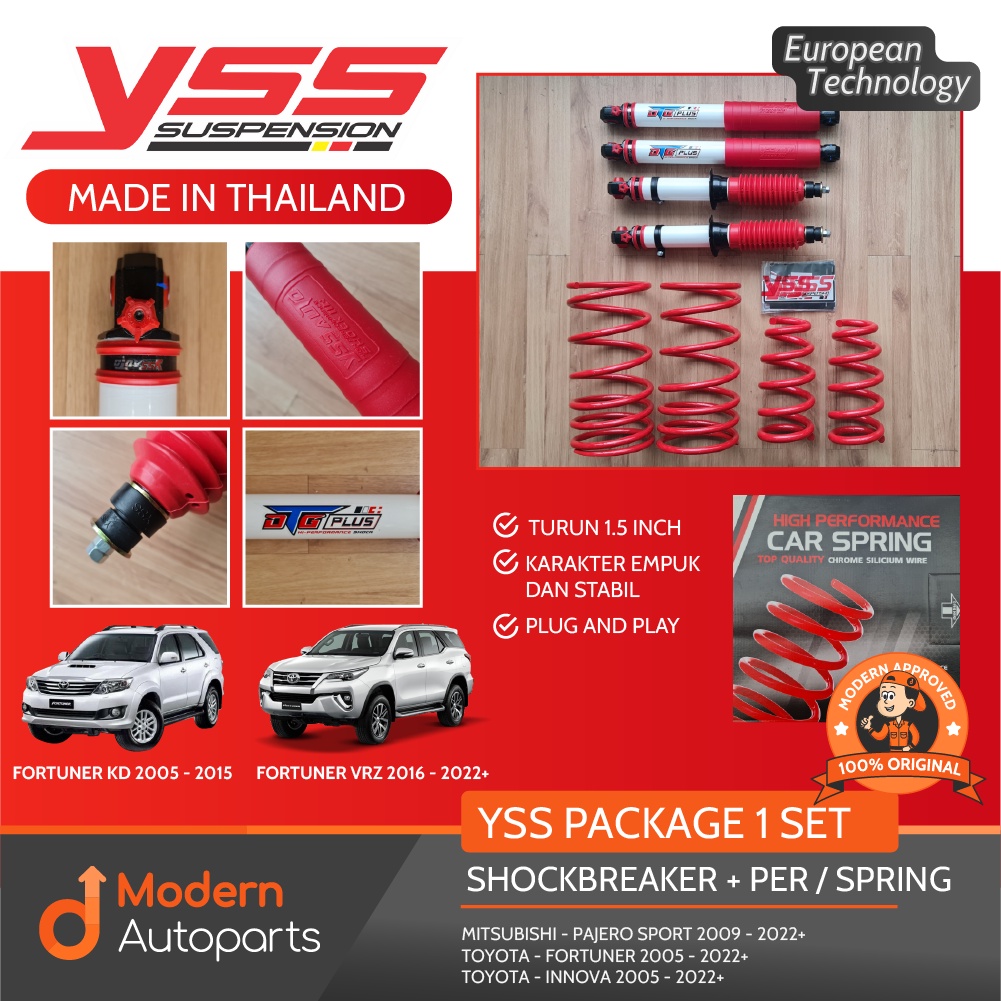 Jual PAKET YSS Shockbreaker Lowering Kit FORTUNER KD VRZ 2005-2022+ PnP ...