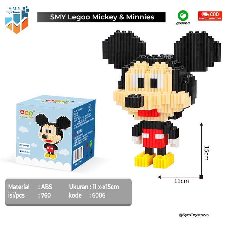 Jual Nano Block Mickey & Minnies - Bricks Education Nano Block / Mainan ...
