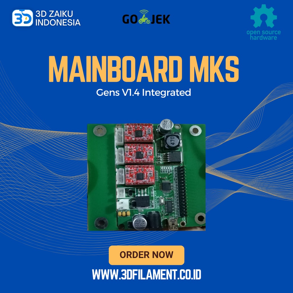 Jual Reprap 3D Printer Control MainBoard MKS Gens V1.4 Integrated | Shopee Indonesia