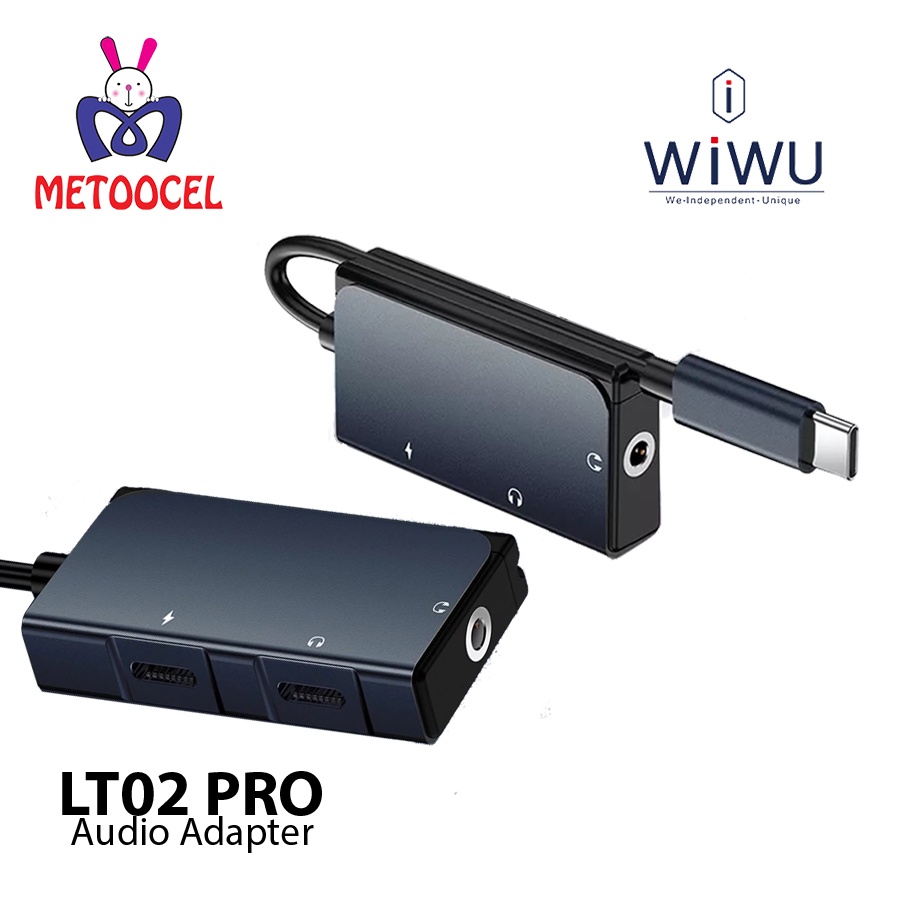 Jual WIWU LT02 Pro Audio Adapter USB Type-C to Dual Type-C + 3.5mm ...