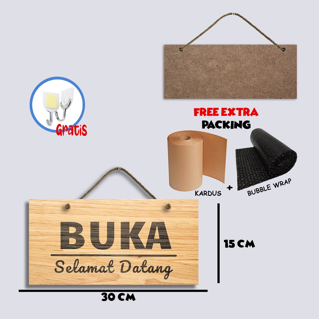 Jual TENNESY PAJANGAN SIGN OPEN CLOSE TOKO 30x15CM HIASAN DINDING ...