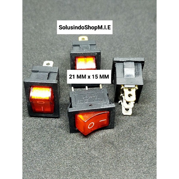 Jual Saklar Rocker Switch Lampu Kecil 3 Pin Switch Lampu Kecil On Off