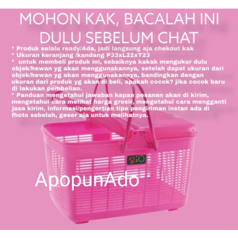 Jual Keranjang Rio Kecil warna pink P33xL22xT23 CM | Shopee Indonesia