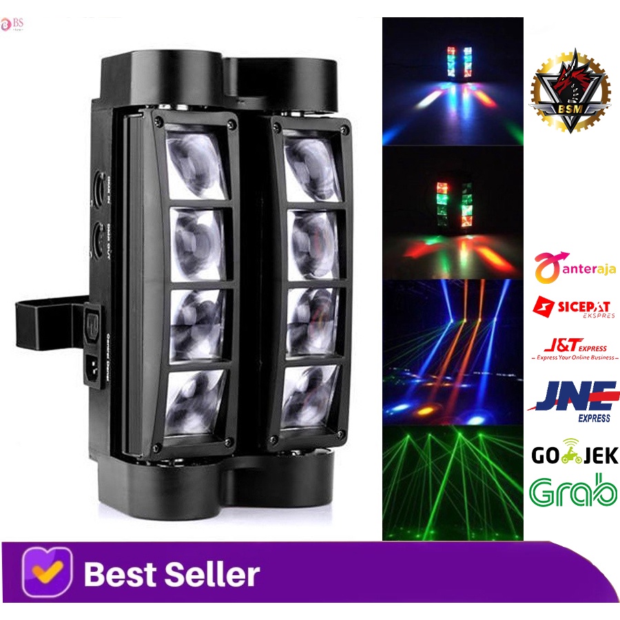 Jual Moving head mini spider 8x5watt LED mini spider light power 40watt ...