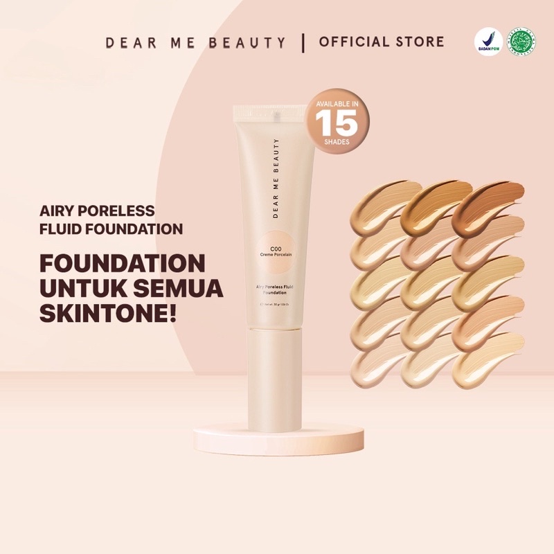 Jual NED 03/2024 Dear Me Beauty Airy Poreless Fluid Foundation - Shade ...