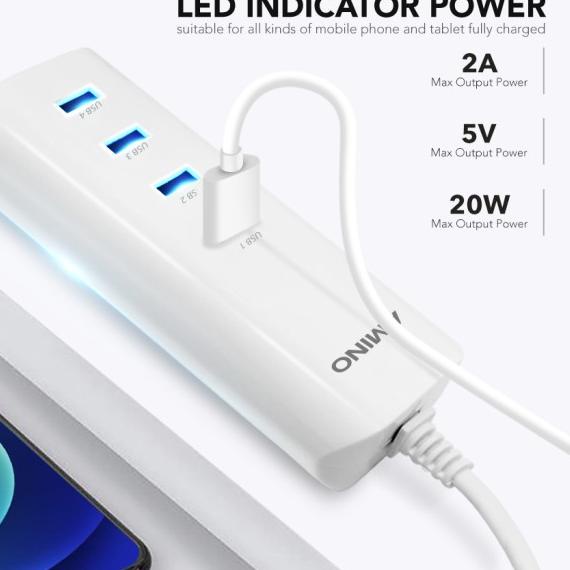 Jual 4 USB Port Multi Port Charger Fast Charger LED Function 5V 2A 20W ...