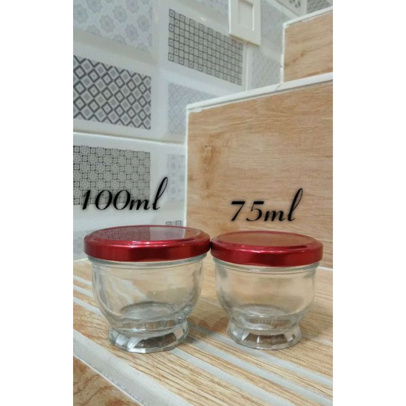 Jual botol kaca/jar Walet UK.100ml dan 75ml | Shopee Indonesia