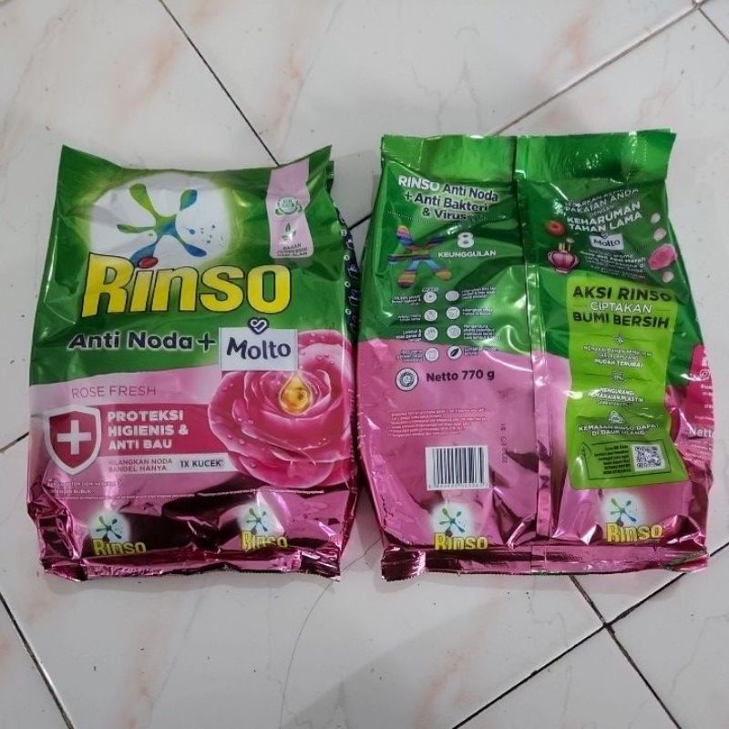 Jual Rinso detergen bubuk anti noda 770gr | Shopee Indonesia