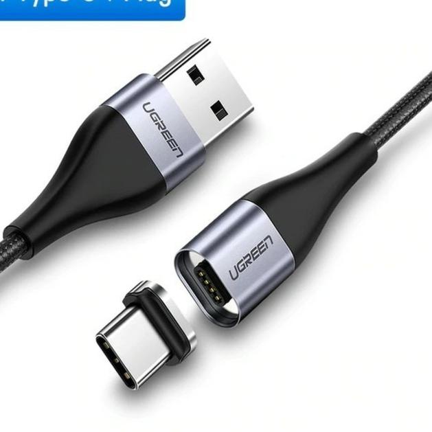 Jual ugreen magnetic cable kabel data magnet fast charging type c ...