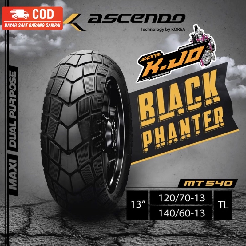Jual Ban Ascendo Black Phanter 140/60-13 120/70-13 Ban luar Motor nmax ... Jual Ban Ascendo Black Phanter 140/60-13 120/70-13 Ban luar Motor nmax ...