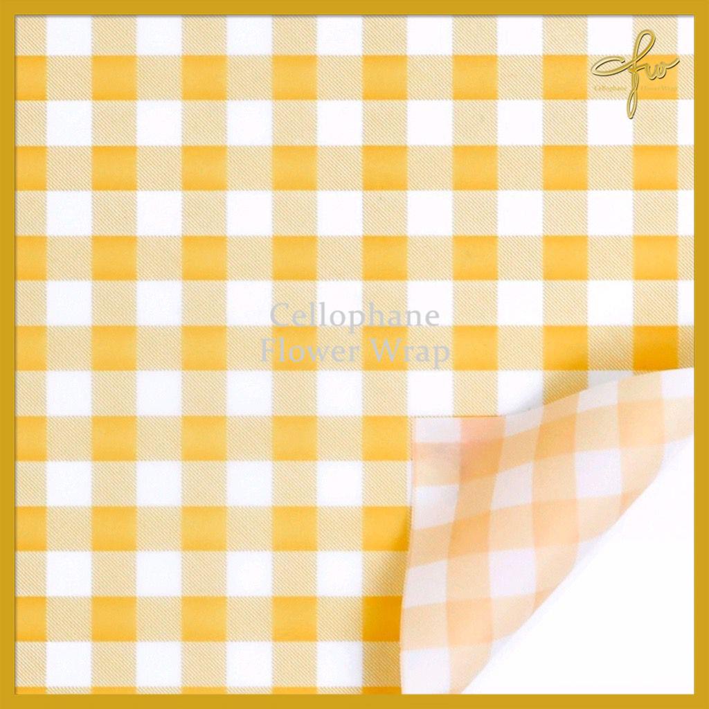 Jual Kertas Buket BiColor Square Pattern Catur Cellophane Flower ...