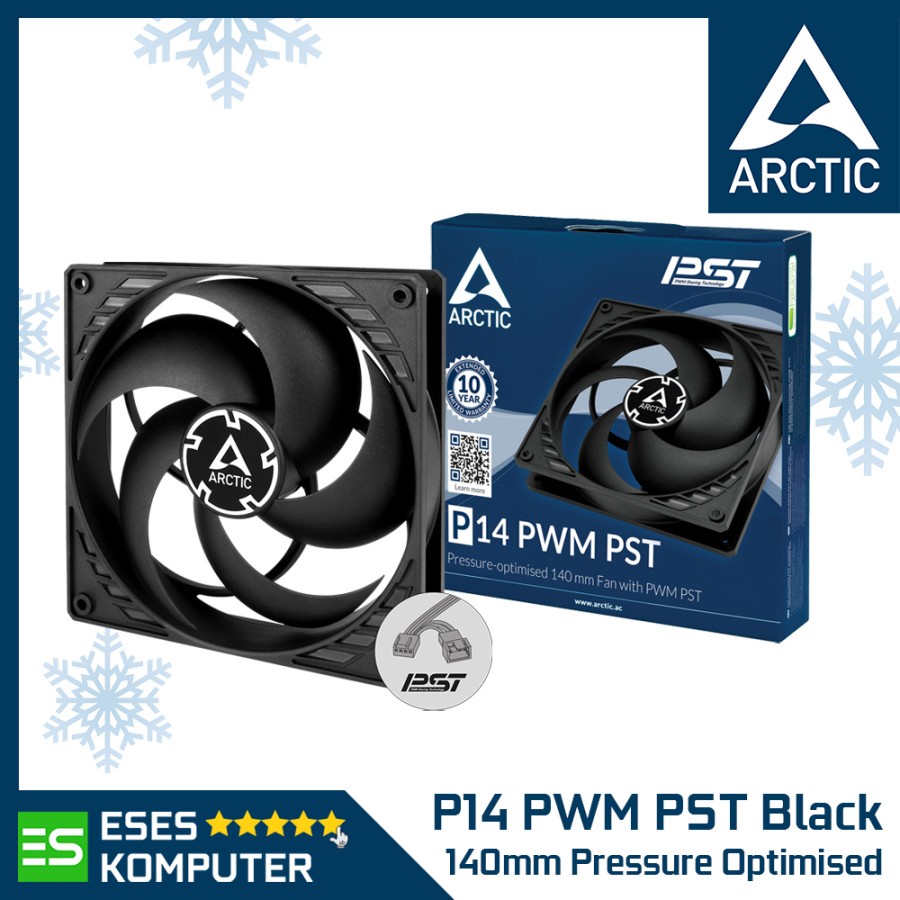 Jual Fan ARCTIC P14 PWM PST - Black/Black - Single Pack - 140mm 14cm ...