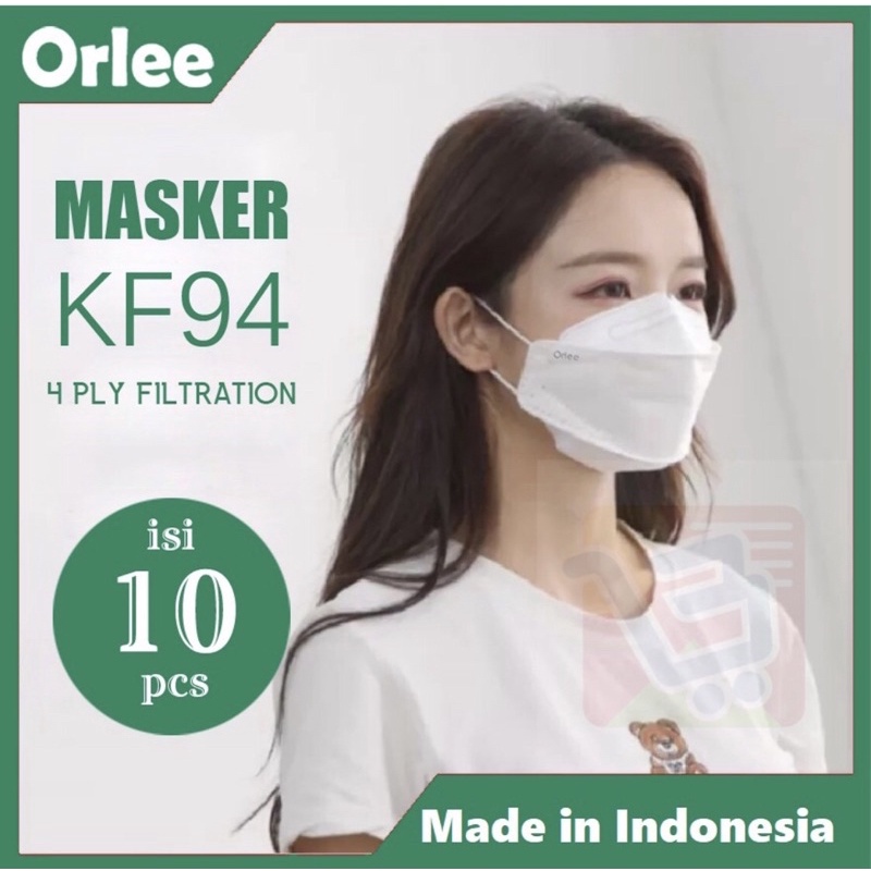 Jual Masker KF94 4ply Orlee evo Earloop Emboss isi 10 pcs | Shopee ...
