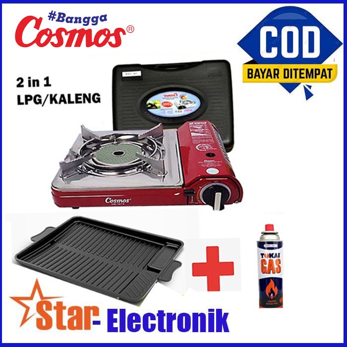 Jual PAKET BARBEQUE SET KOMPOR PORTABLE COSMOS 123 P N + YAKINIKU GRILL ...