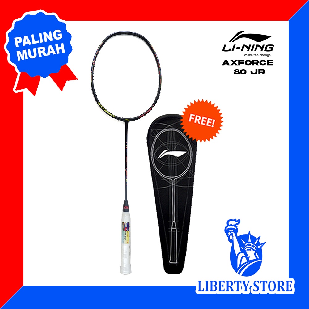 Jual Raket Badminton ORIGINAL LINING AXFORCE 80 JR + TAS | Shopee Indonesia