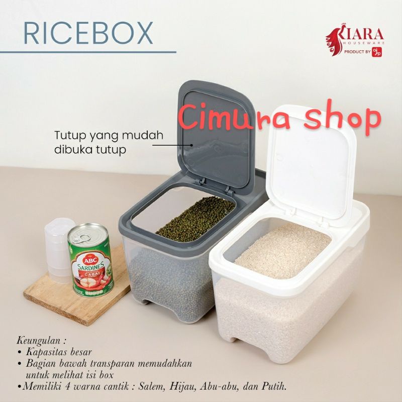 Jual Rice box/rice box 5 kg/rice box citra/tempat beras citra /kotak ...