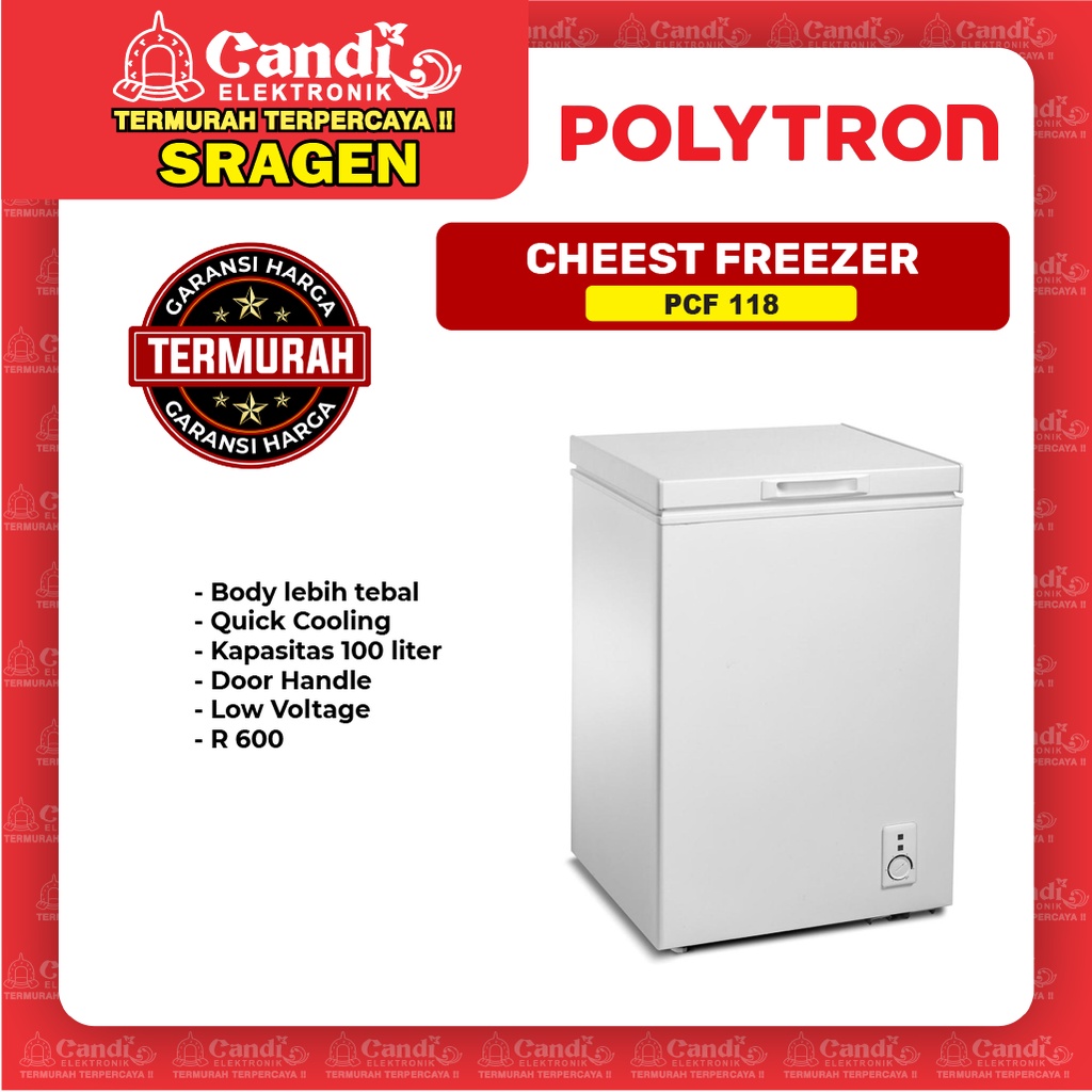 Jual POLYTRON Box Freezer Cheest Freezer PCF 118 | Shopee Indonesia
